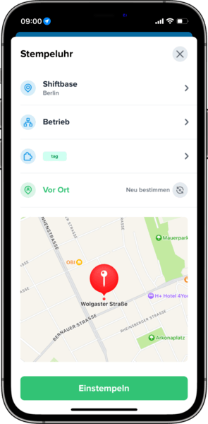 Stempeluhr Online - Shiftbase